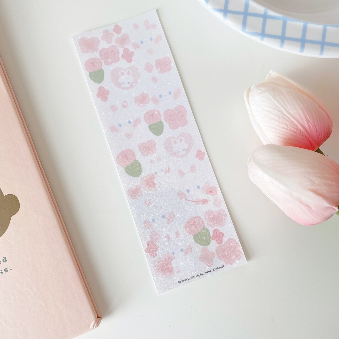 My Sweet Bunny Holographic Sticker Sheet - Korean Stationery , Cute ...