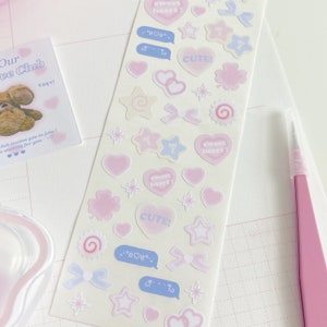 Cuteness Overload Sticker Sheet Korean Stationery Cute Kpop - Etsy