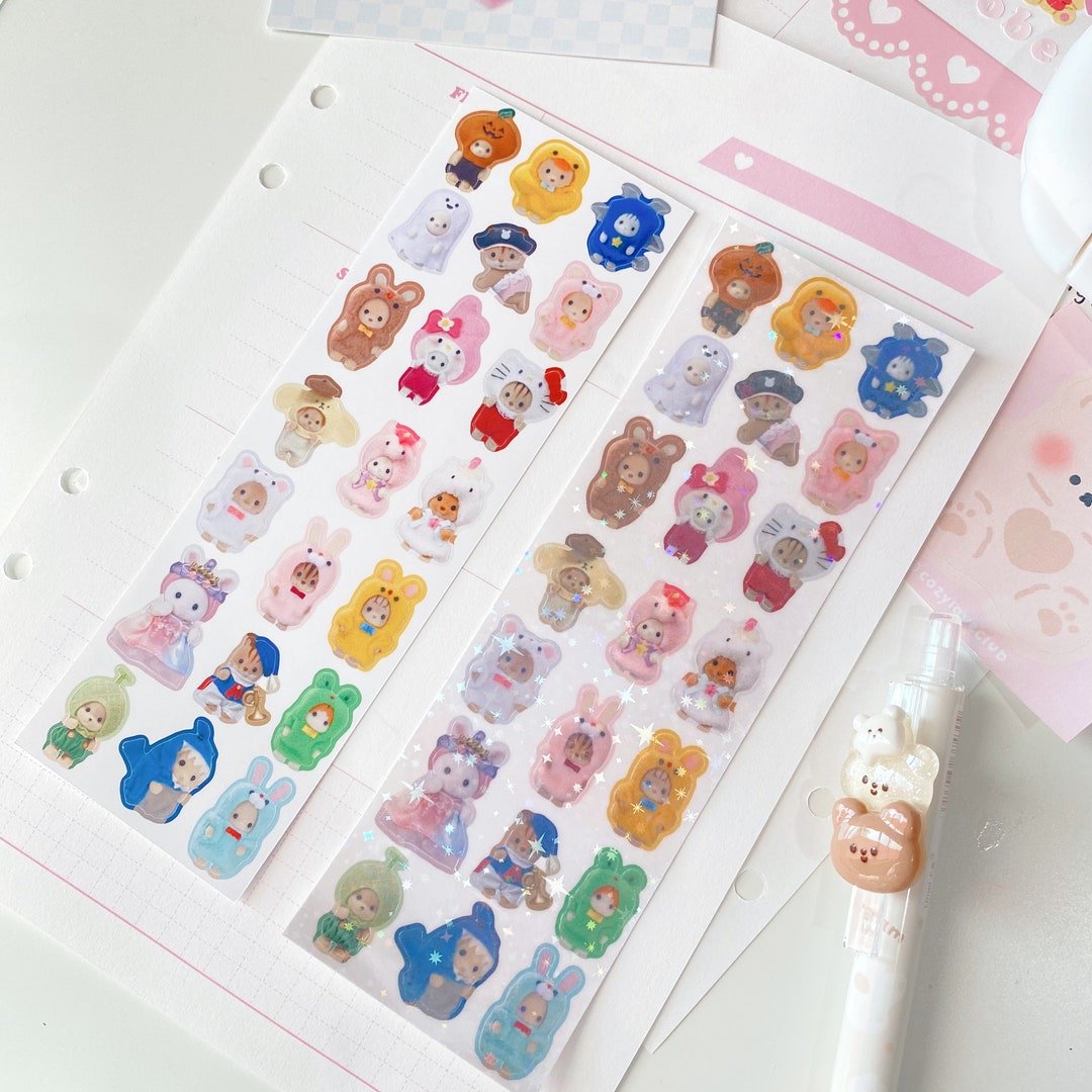 Cute Halloween Critter Cute Sticker Sheet Korean - Etsy
