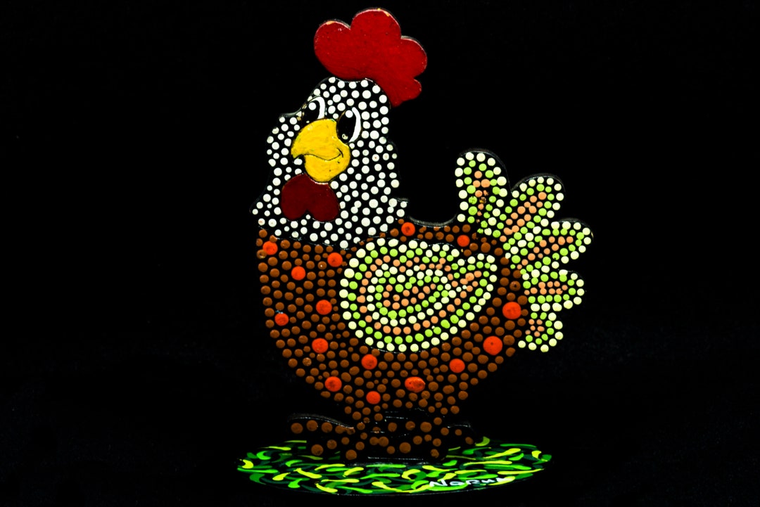 Wooden Hand Painted Hen Set | Kitchen Decor | Perfect Gift for a Bridal ...