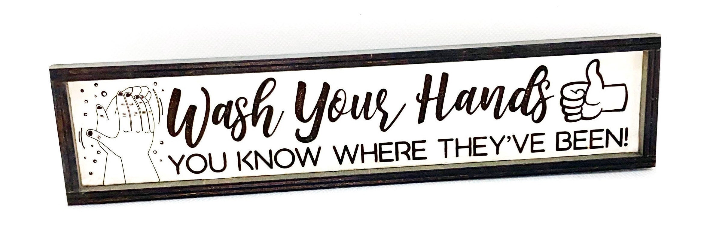 Flush that poop down Funny bathroom signs Farmhouse sign | Etsy