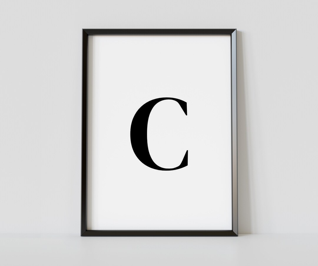 Letter C Poster Letter C Wall Art Letter C Print Letter C - Etsy Australia