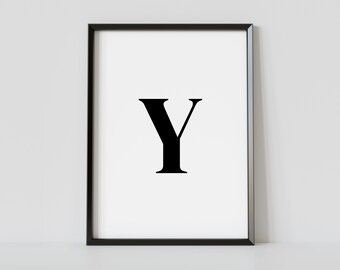Letter Y Poster - Etsy