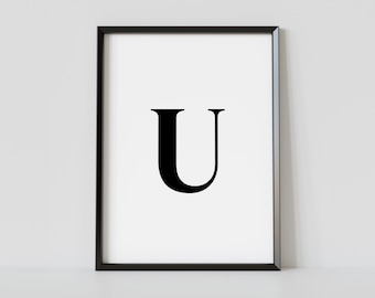 Letter U Poster - Etsy