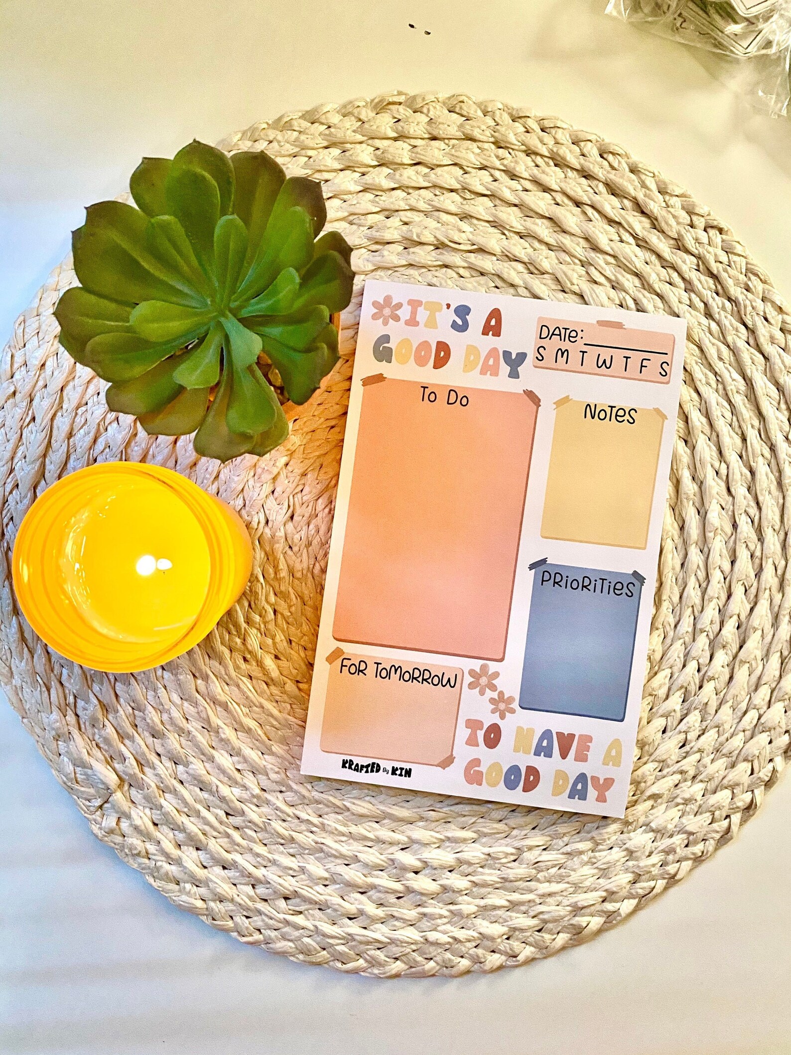 It's A Good Day Notepad Organization Stationary Desk - Etsy