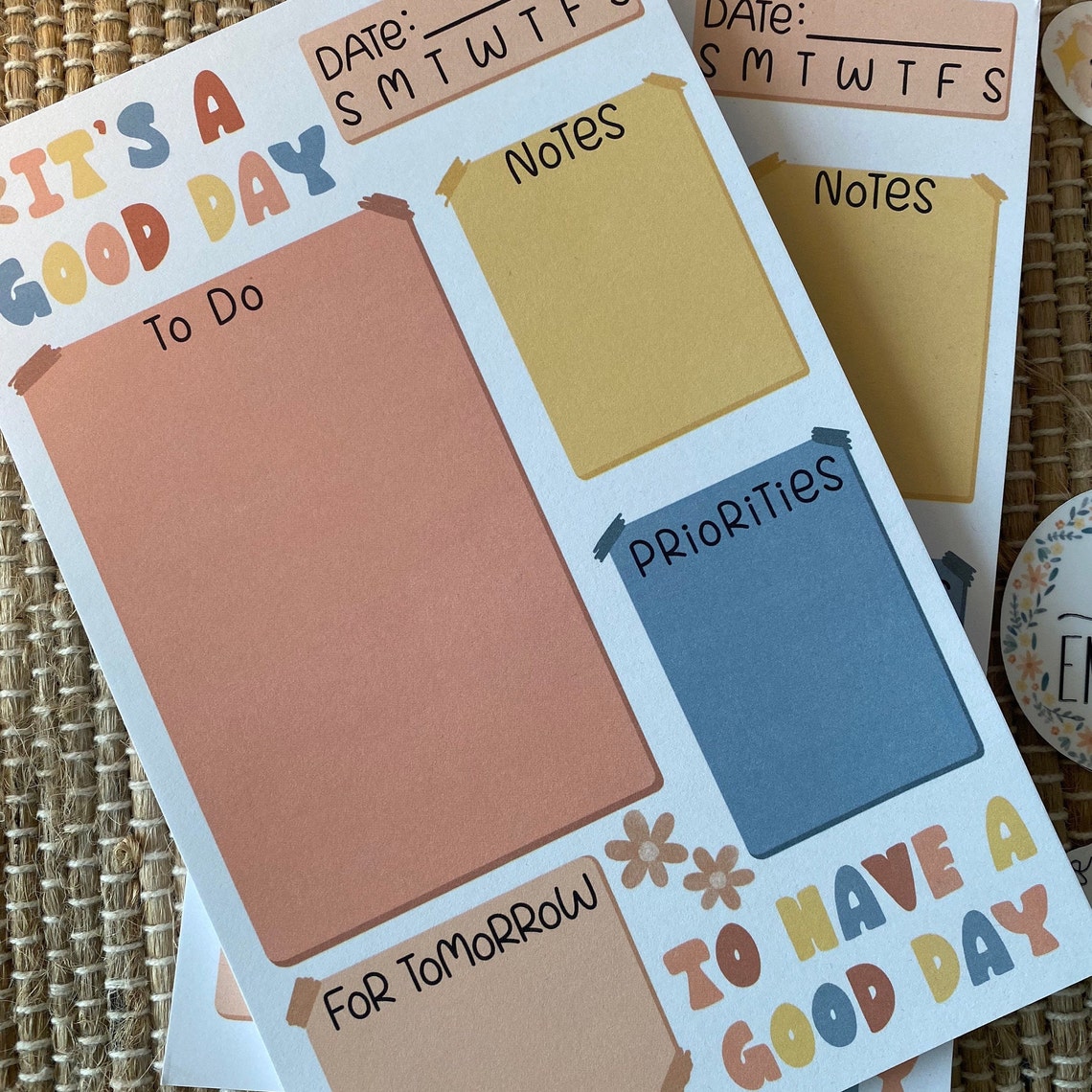 It's A Good Day Notepad Organization Stationary Desk - Etsy