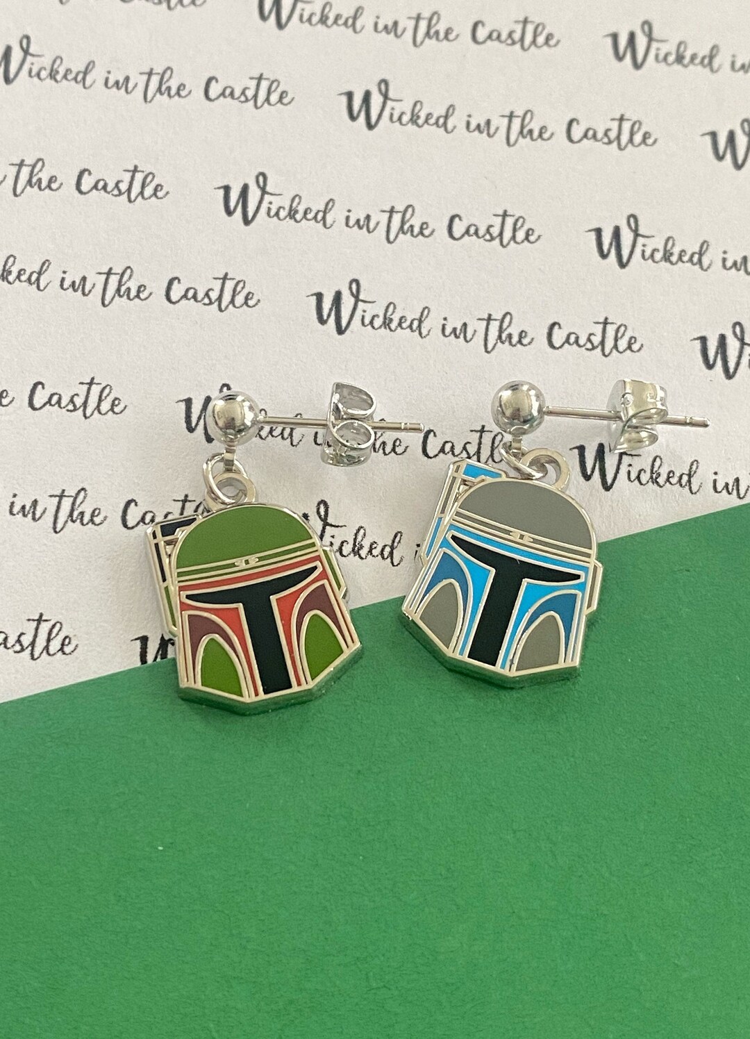 Jango and Boba, Dangle Earrings, Hard Enamel, Clip On - Etsy