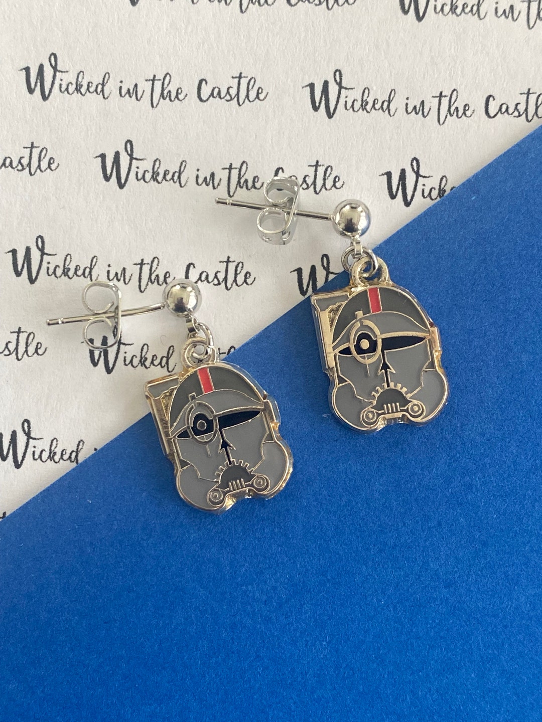 Single CROSS Batch, Dangle Earrings, Hard Enamel - Etsy