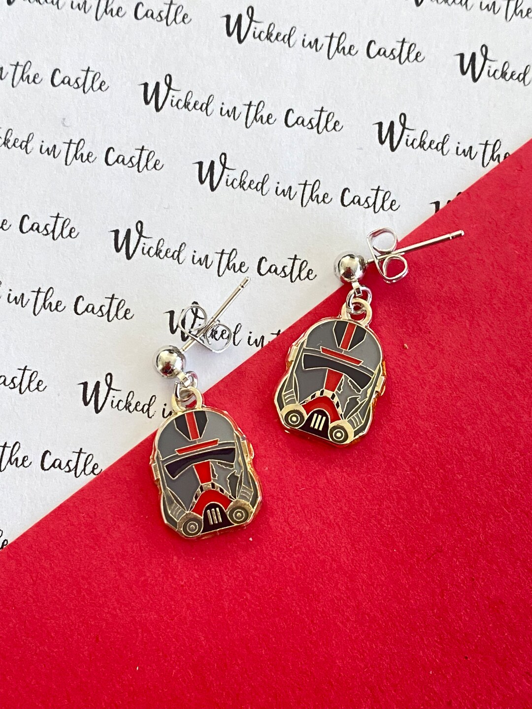 Single HUNTER Batch, Dangle Earrings, Hard Enamel - Etsy