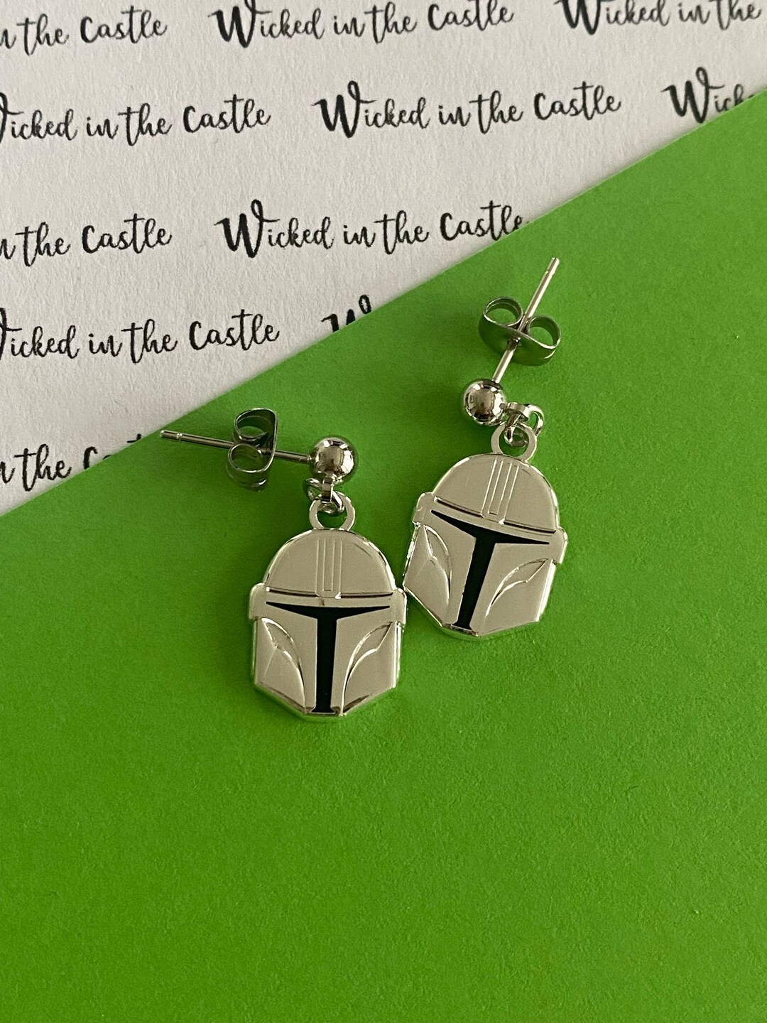 Dangle Din Helmet, (single or Pair) Hard Enamel Silver Plating - Etsy