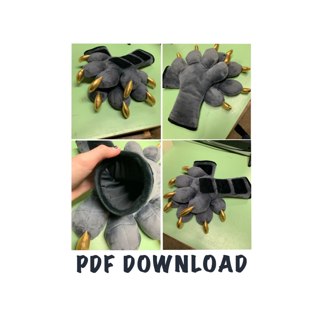 Puffy Bird/reptile Handpaw PDF DOWNLOAD - Etsy