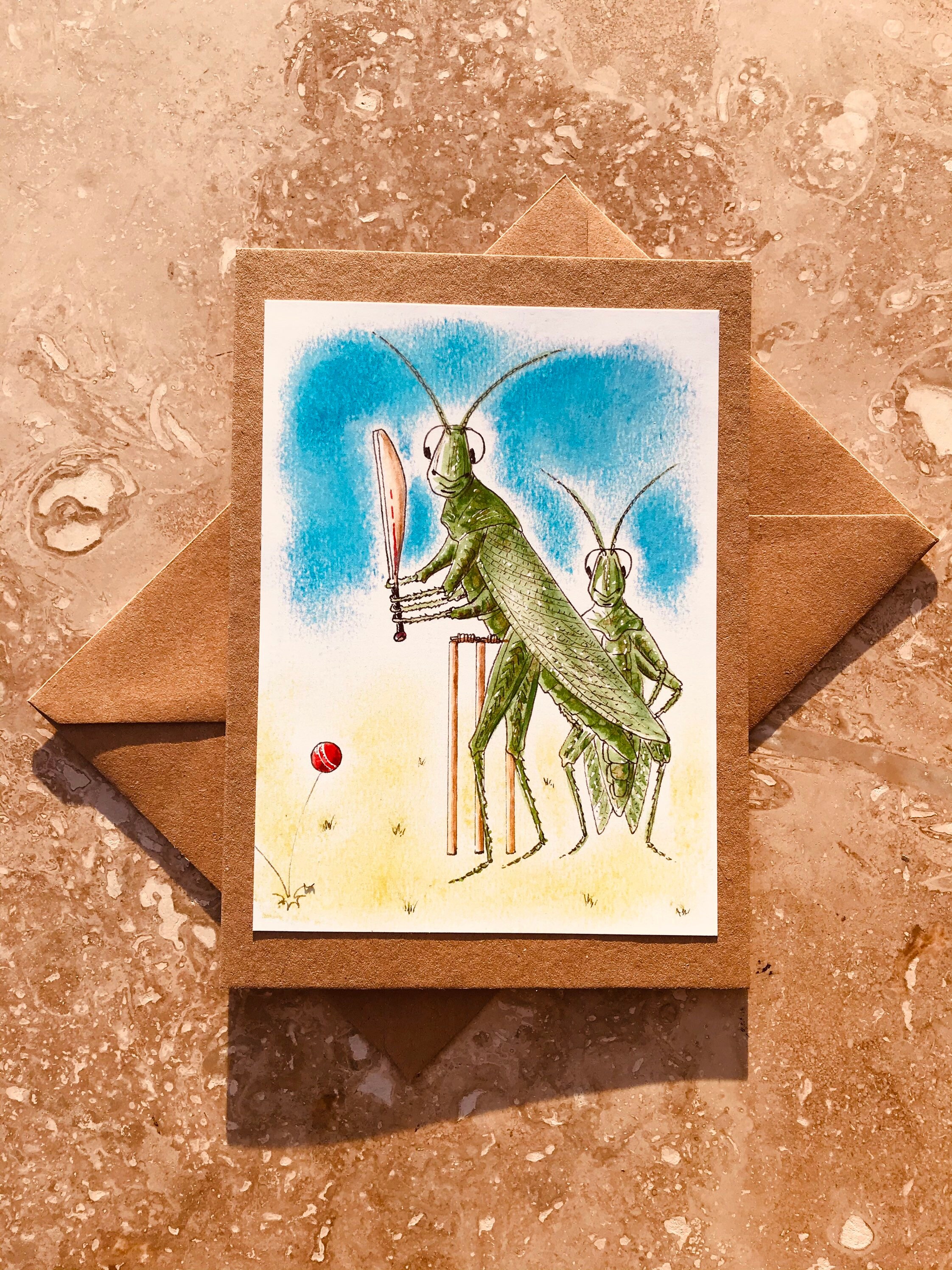 Cricketing Crickets Greetings Card Cricket Lovers Sports - Etsy