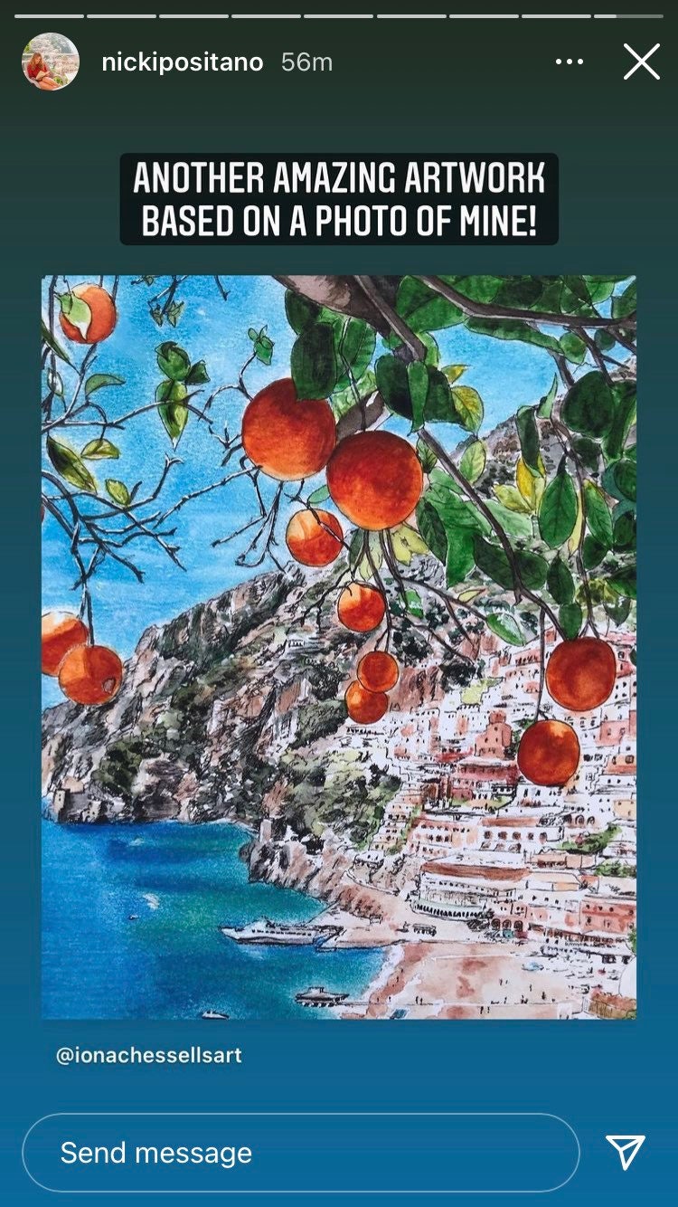 Positano Oranges Amalfi Coast Print Wall Decor Positano | Etsy