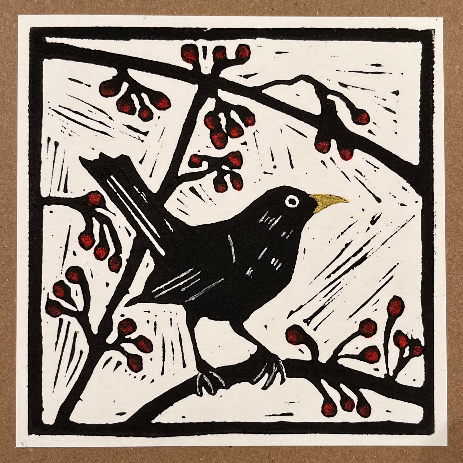 Winter Bird Card Collection Hand-printed Linocut Cards - Etsy