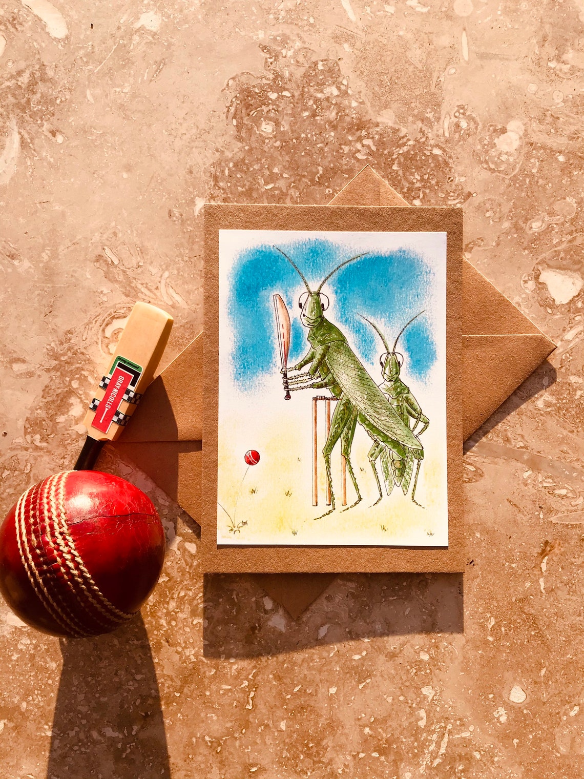 Cricketing Crickets Greetings Card, Cricket Lovers, Sports Fans, Father ...