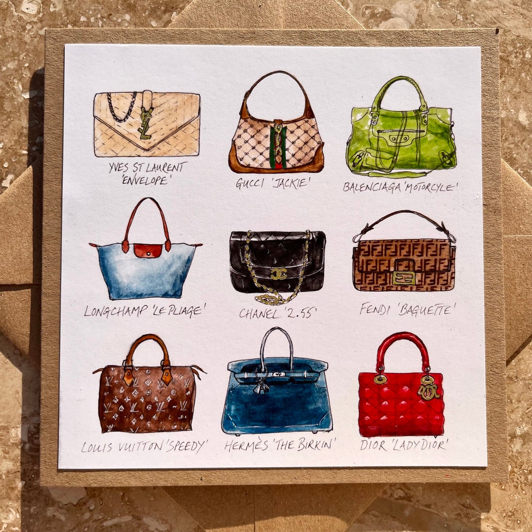 Handbag Card, Greetings Card, Birthday, Anniversary, Thank You Note ...