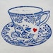 Teacup Hand-printed Linocut Card, Birthday, Anniversary, Thank You Note ...