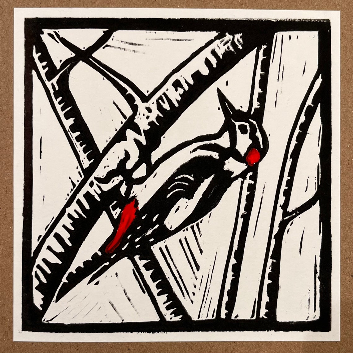 Winter Bird Card Collection Hand-printed Linocut Cards - Etsy