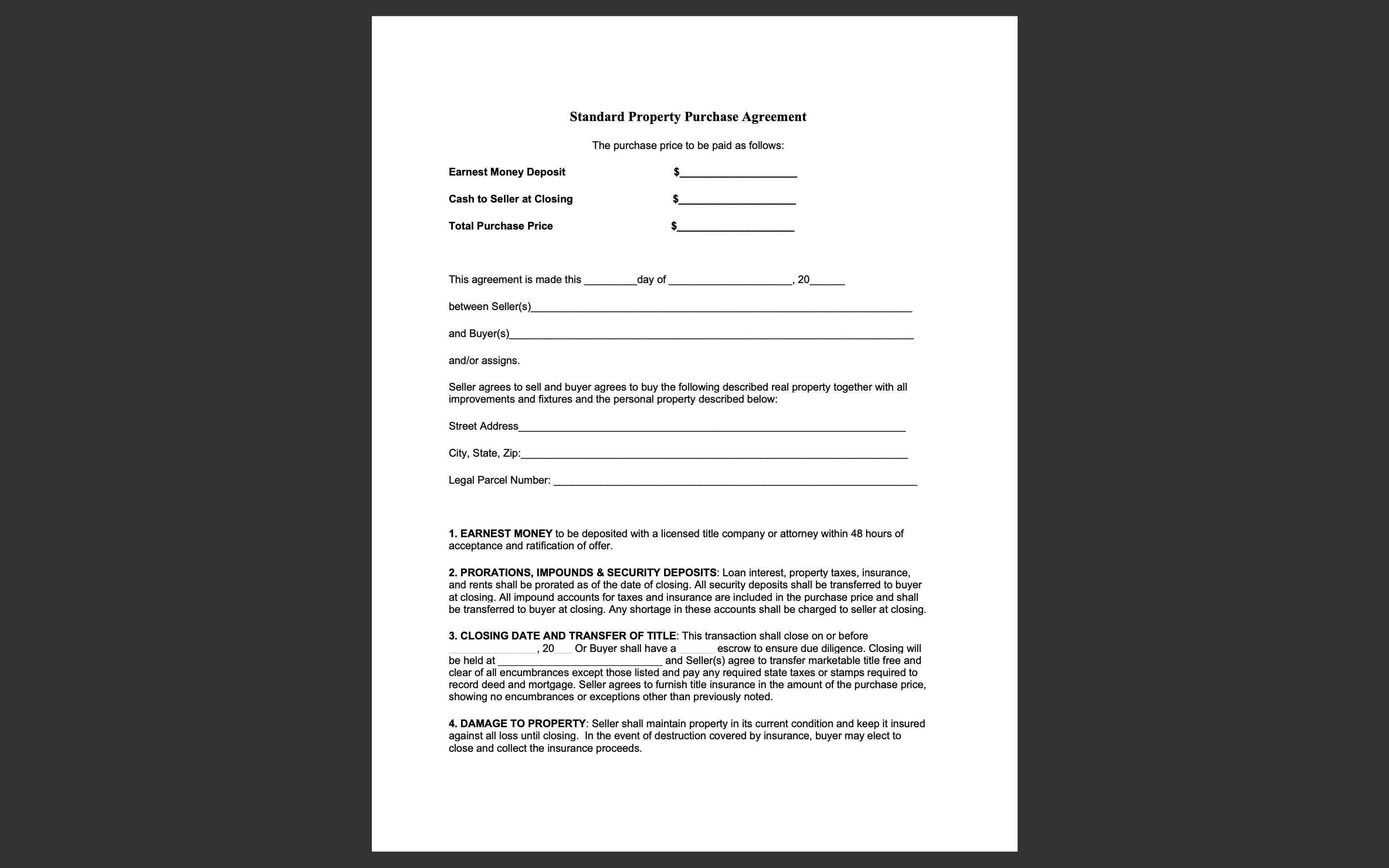 Property Transfer Agreement Template