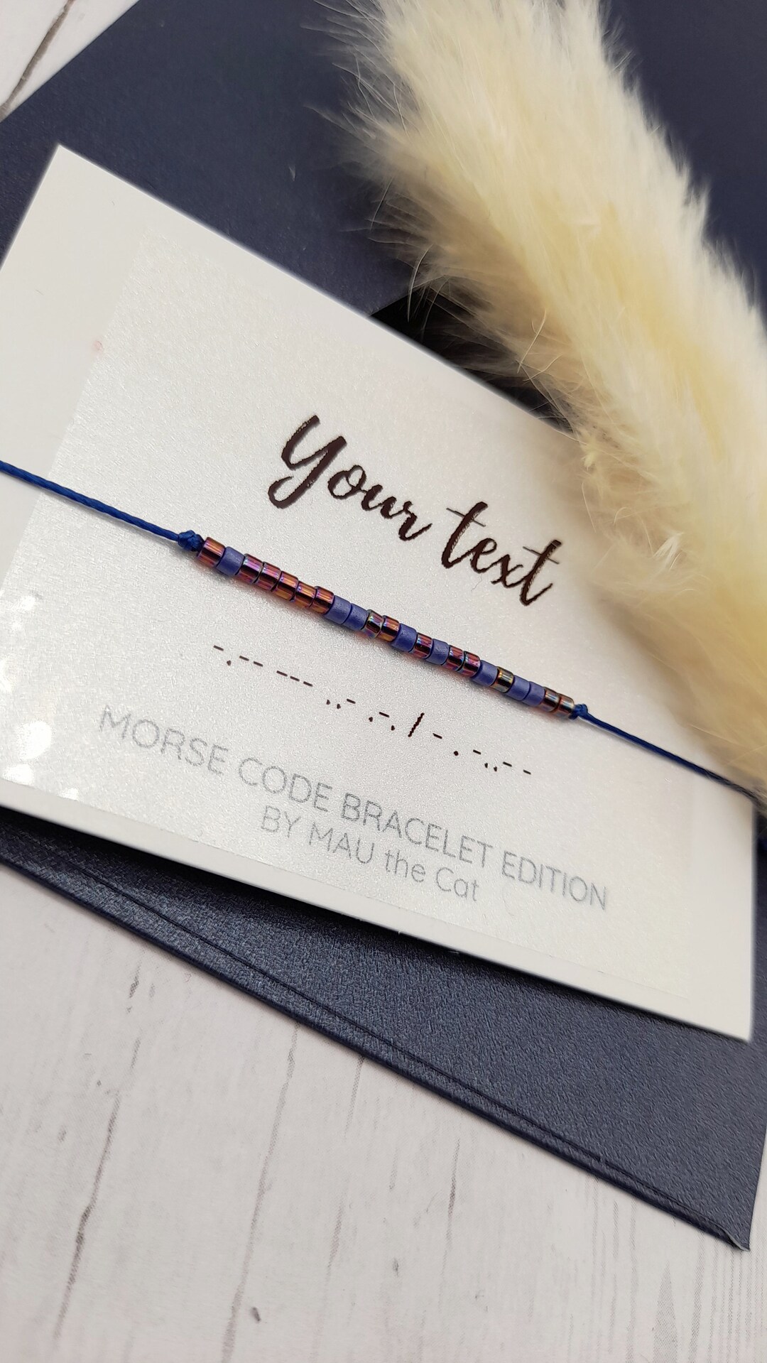 Your Violet Text Morse Code Bracelet Personalized Morse Code Etsy