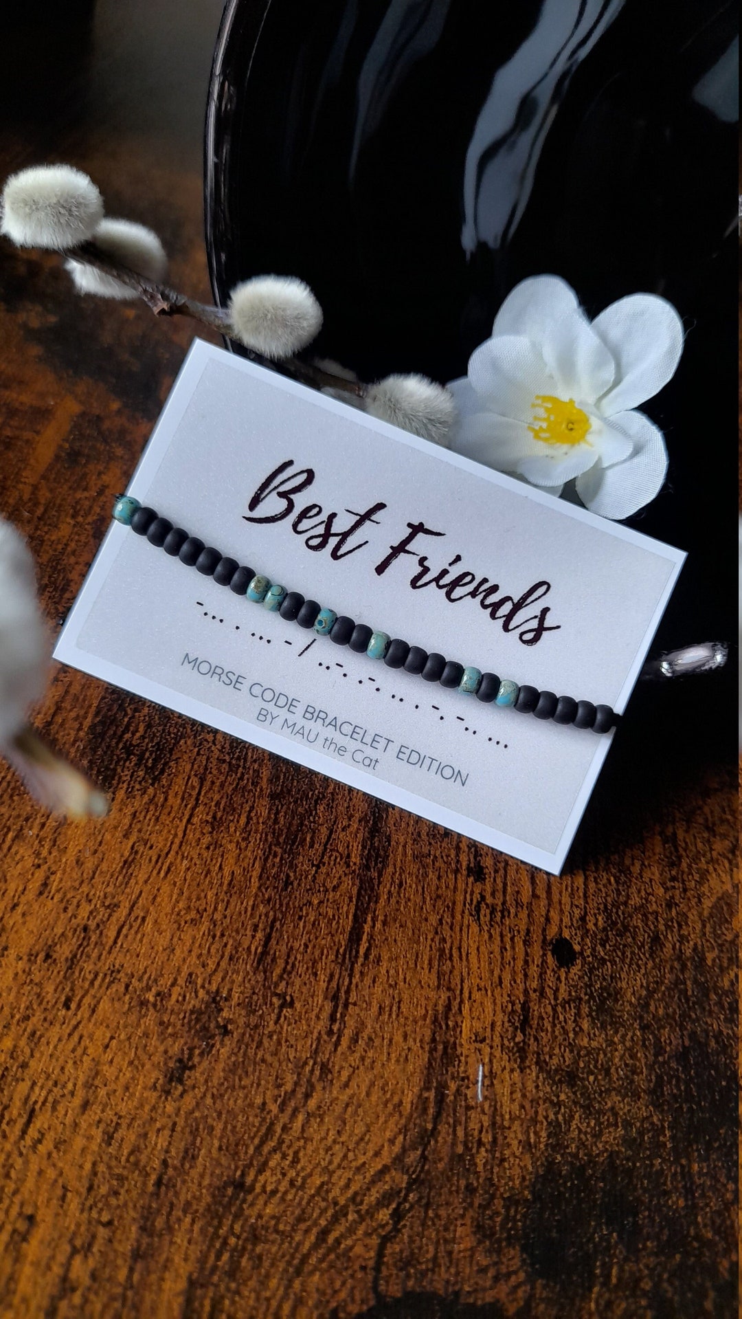 Best Friends Morse Code Bracelet Personalized Morse Code - Etsy