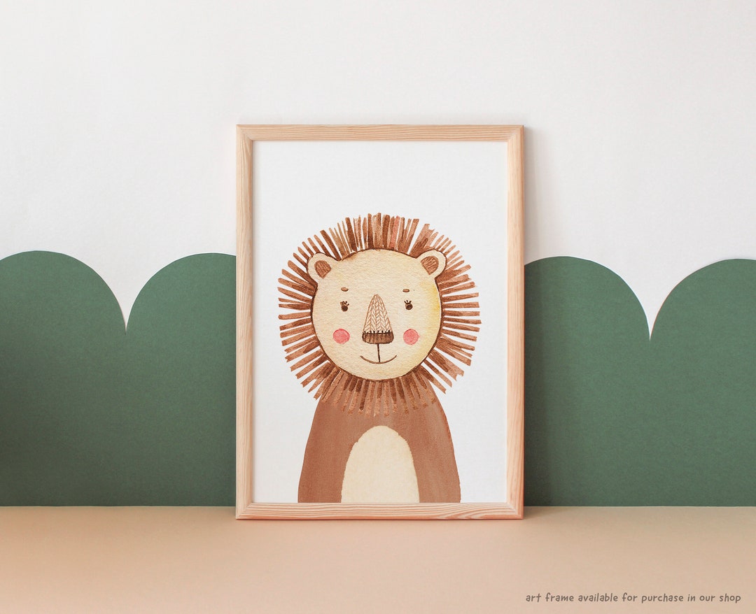 Lion Print, Safari Animals Nursery Print, Safari Nursery Wall Art ...