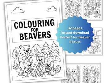 beaver coloring book