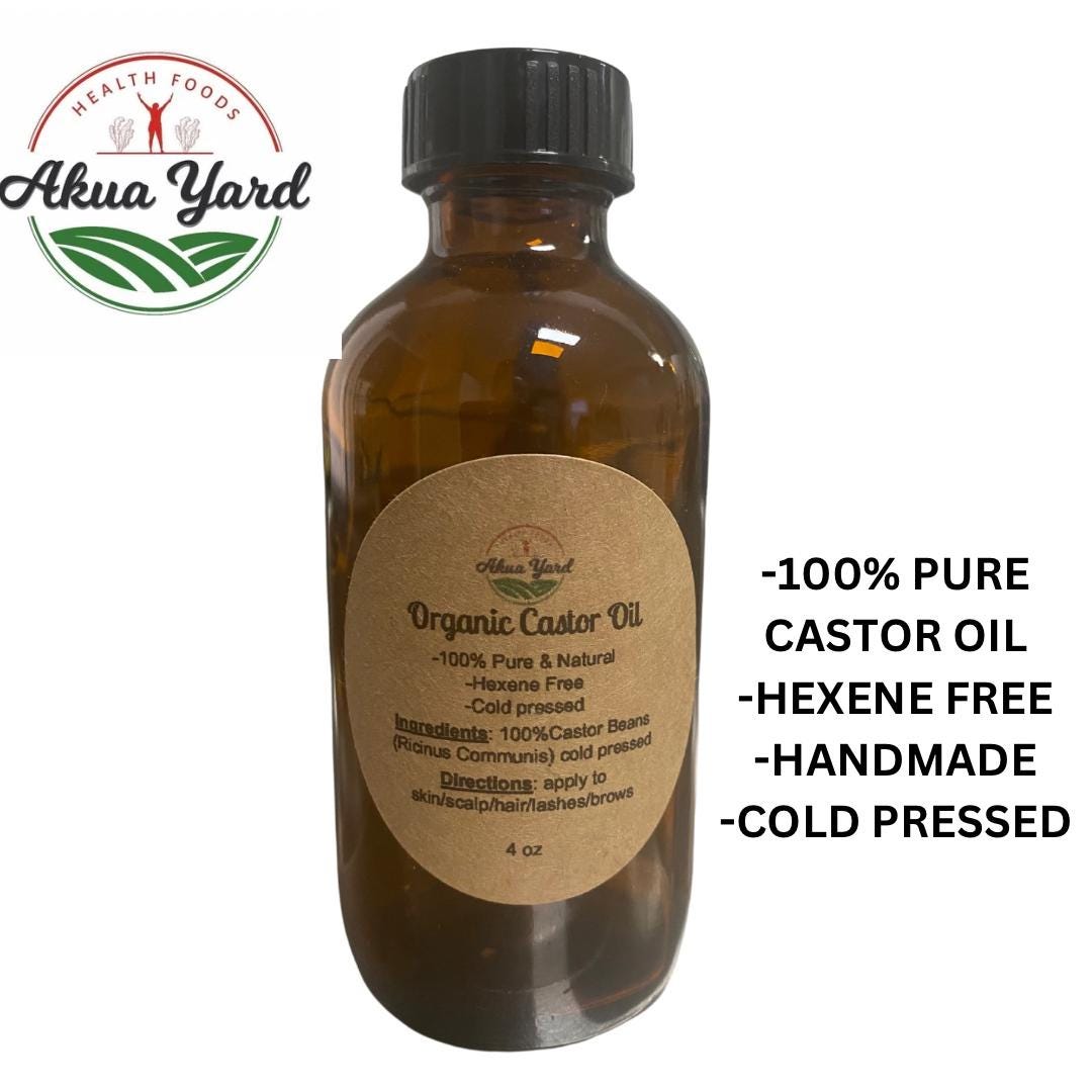 Organic Cold Pressed Castor Oil hexene Free in a Brown Glass Bottle - Etsy