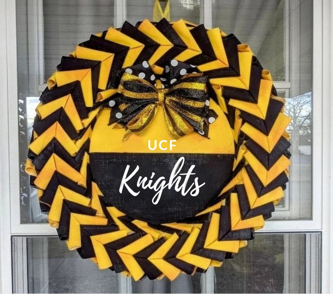 UCF Wreath, UCF Door Decor, UCF Knights Wreath, Ucf Knights Gift, Ucf ...