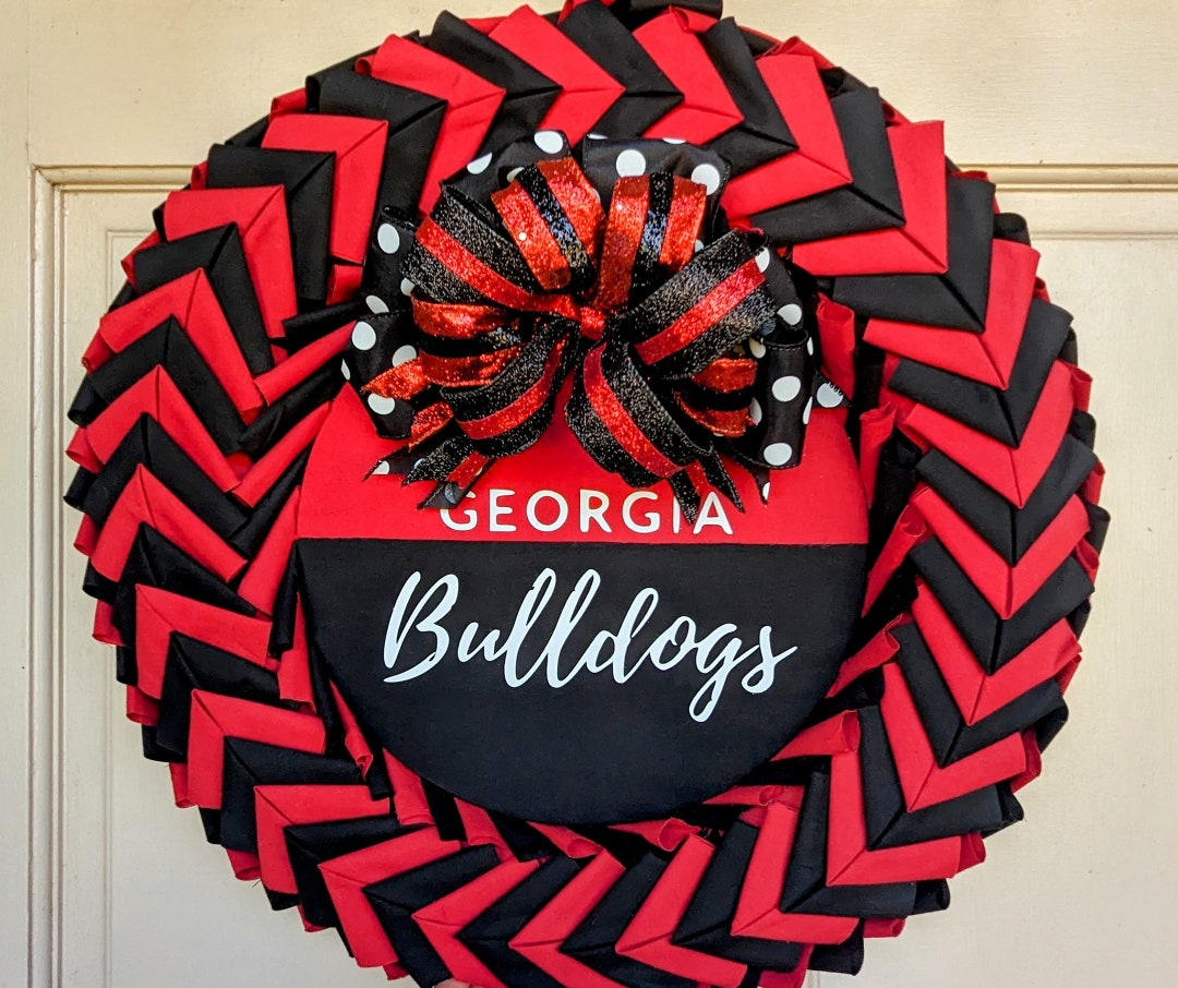Georgia Bulldogs Wreath, UGA Wreath, University of Georgia Wreath ...