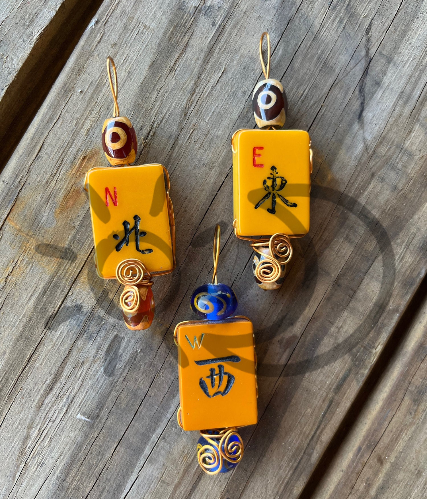 Mahjong Necklace Jewelry / Antique Mahjong Necklace - Etsy