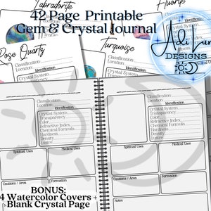 Printable Gem & Crystal Journal / 47 Page Download / PDF Crystal ...