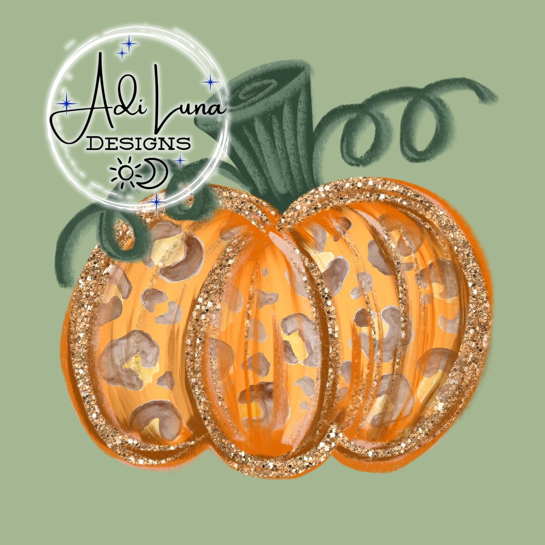 Glitter Pumpkin Fall PNG - Etsy