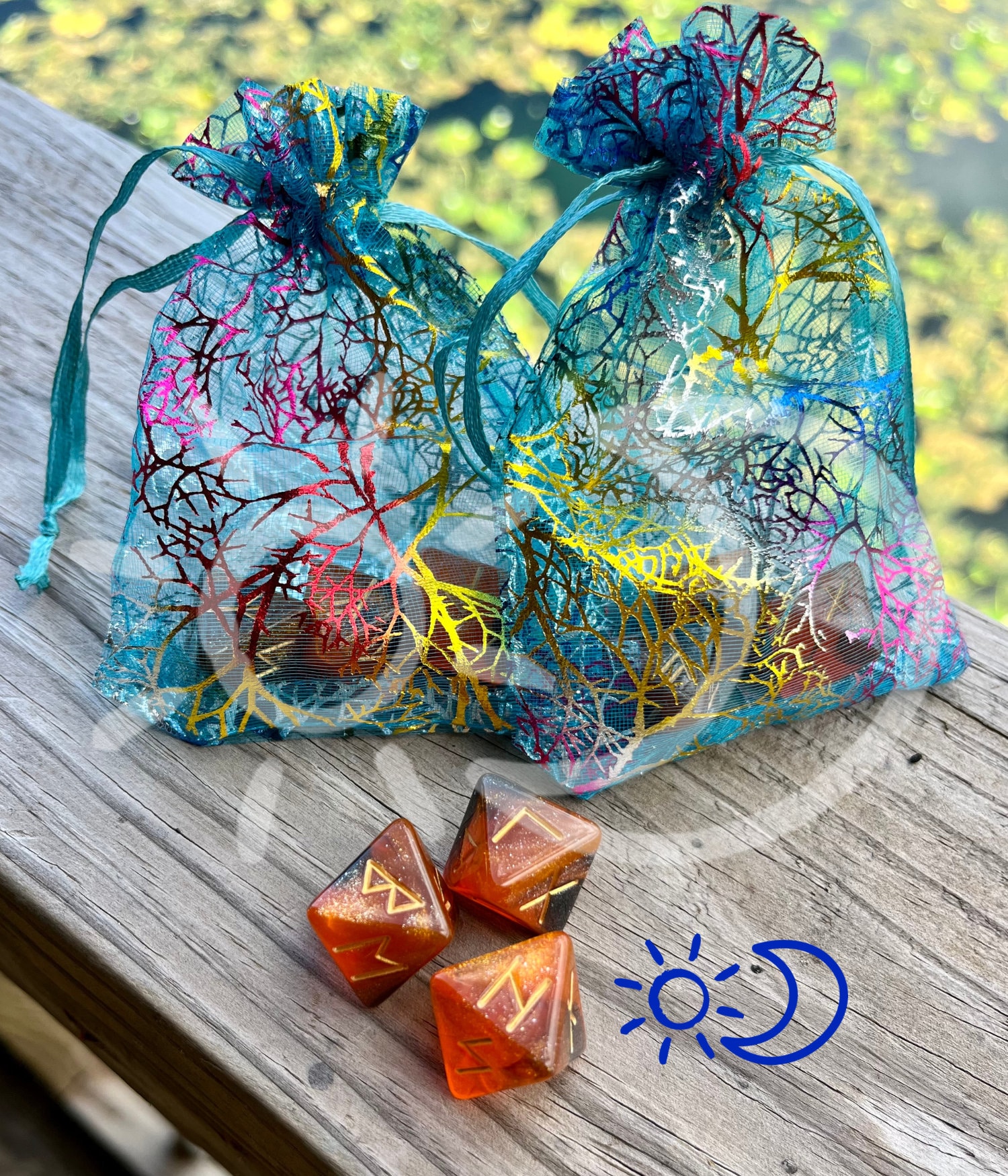 3 Pc Engraved Rune Dice / Divination Dice / Elder Futhark Runes Dice ...