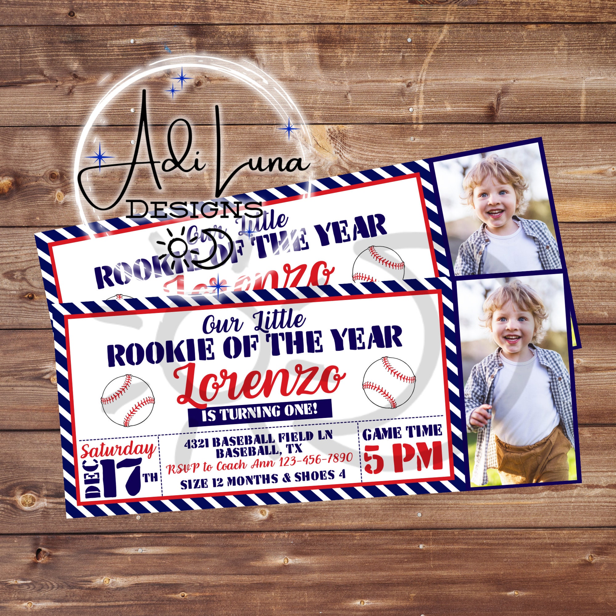 Baseball Game Ticket Birthday Invitation / Printable PDF Invitation any ...