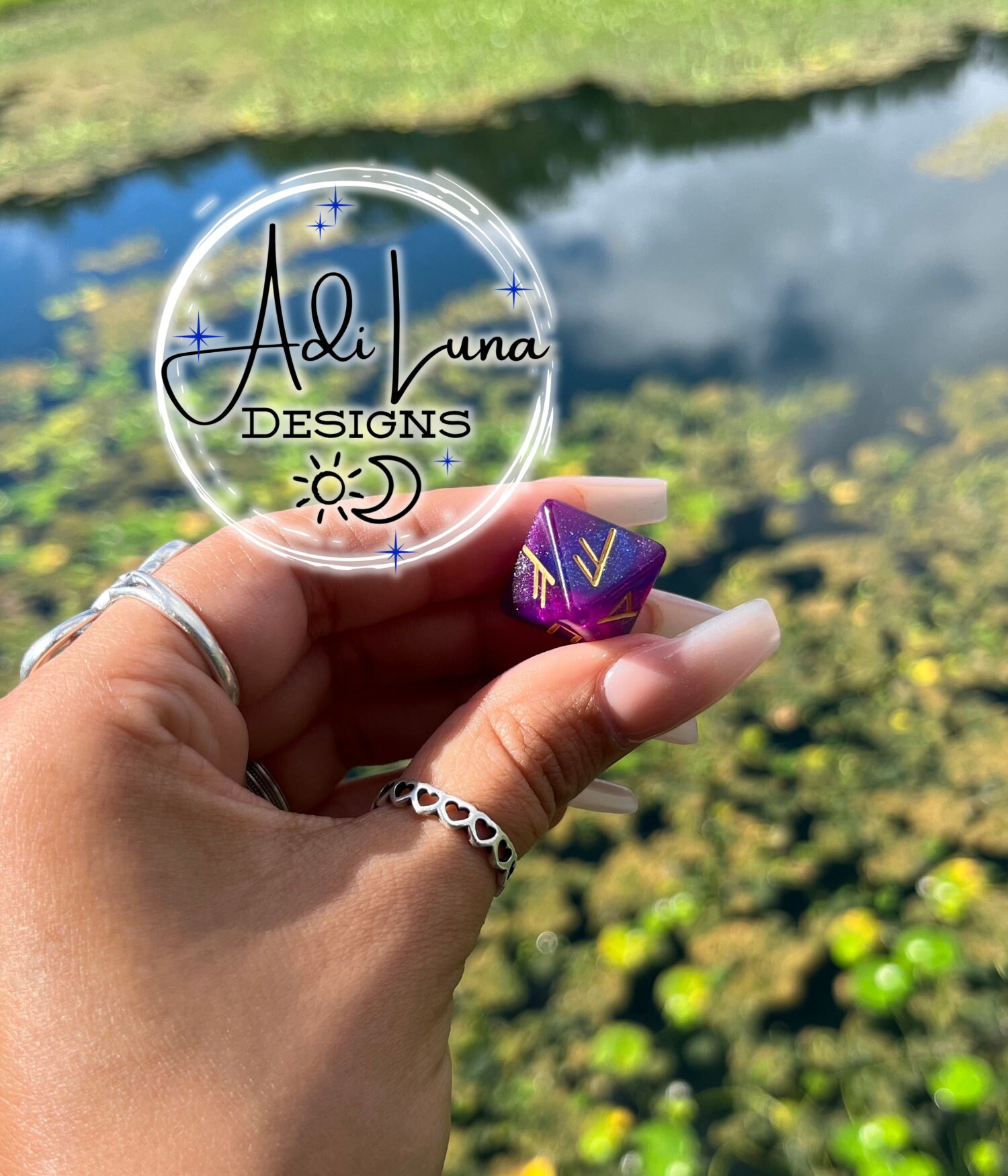 3 Pc Engraved Rune Dice / Divination Dice / Elder Futhark Runes Dice ...