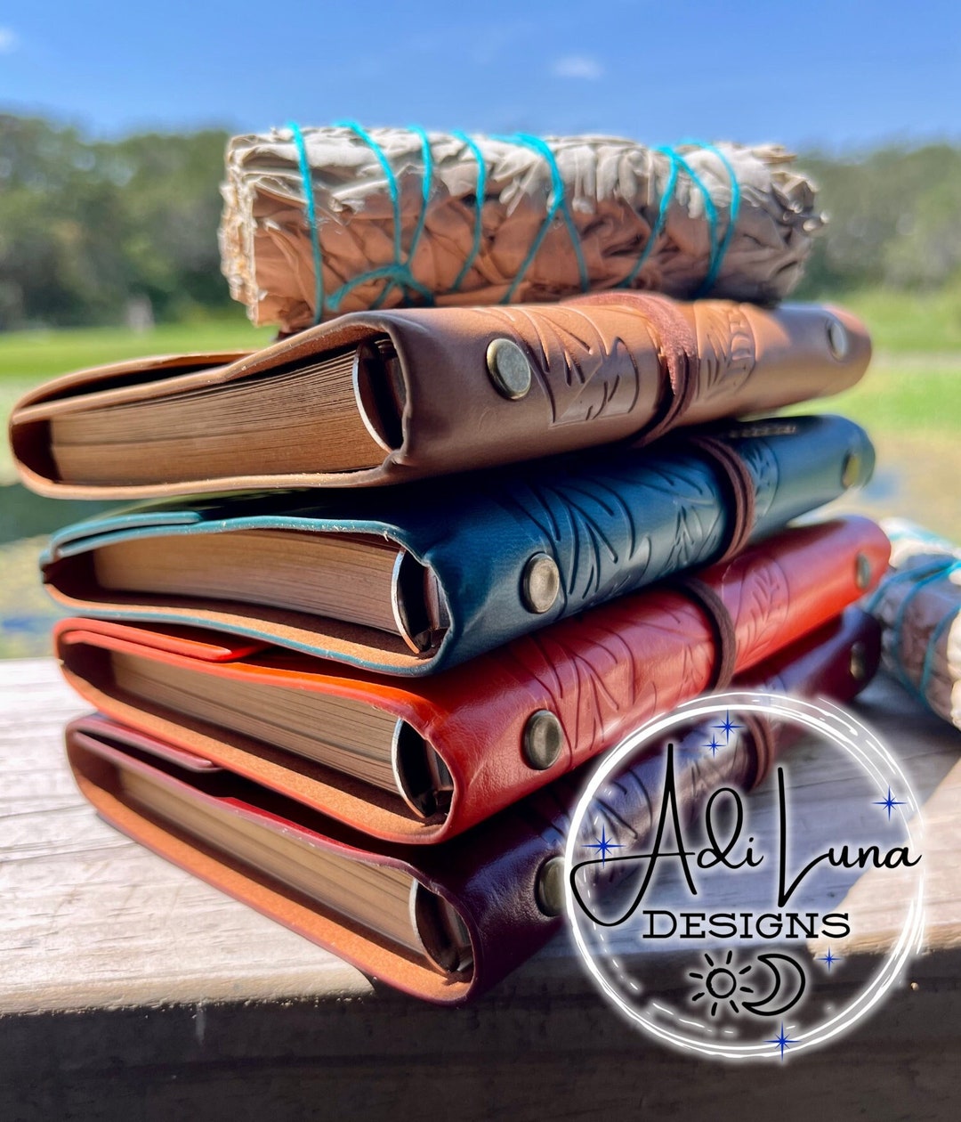 Leather Scribe Book With Smudge Stick - Etsy