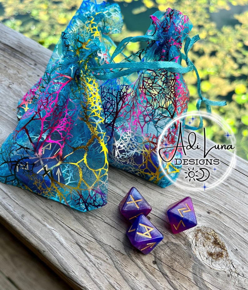 3 Pc Engraved Rune Dice / Divination Dice / Elder Futhark Runes Dice ...