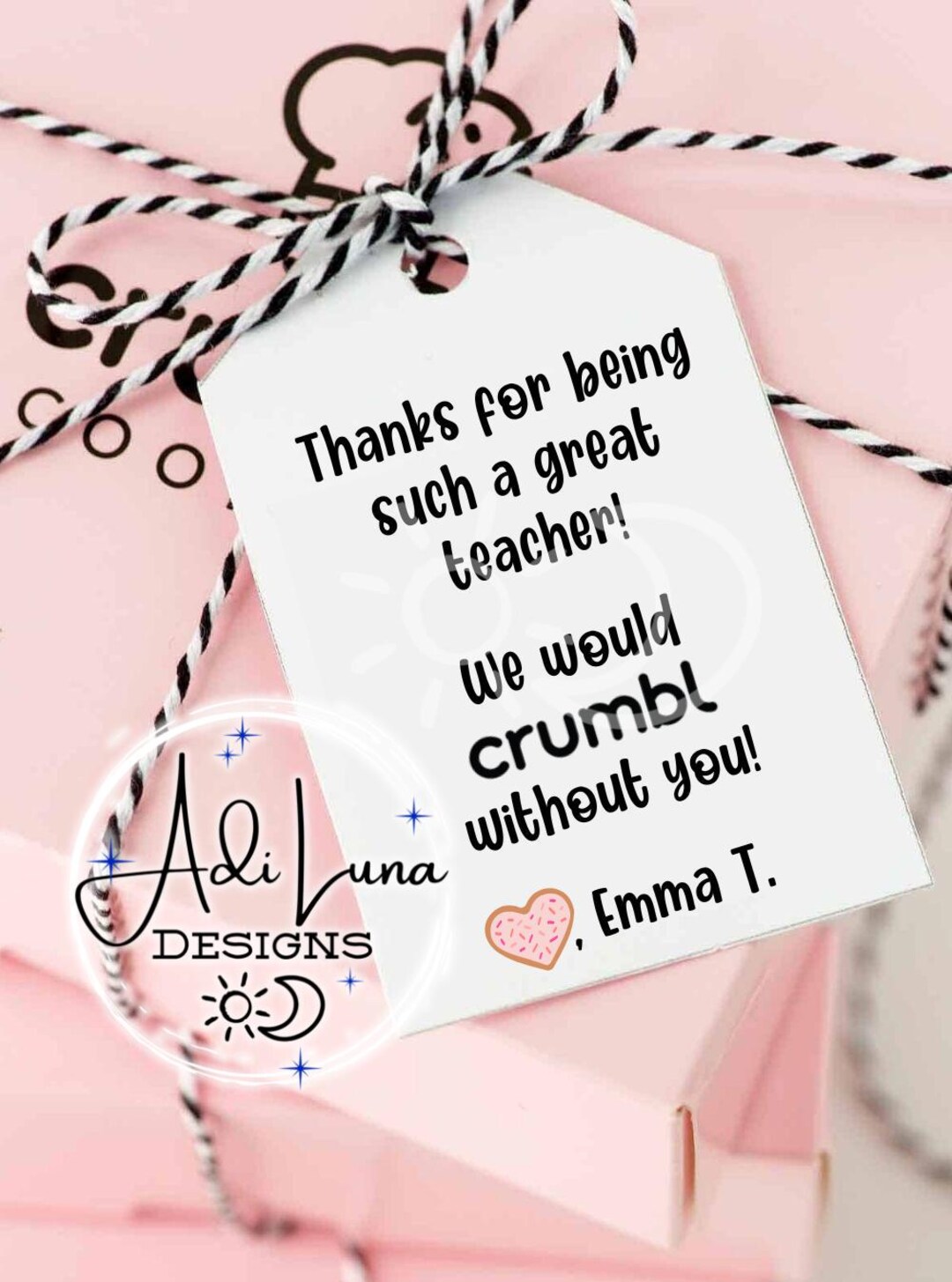 Custom Cookie Tag PNG / Made to Order Treat Tag / Crumb Cookie Tag ...