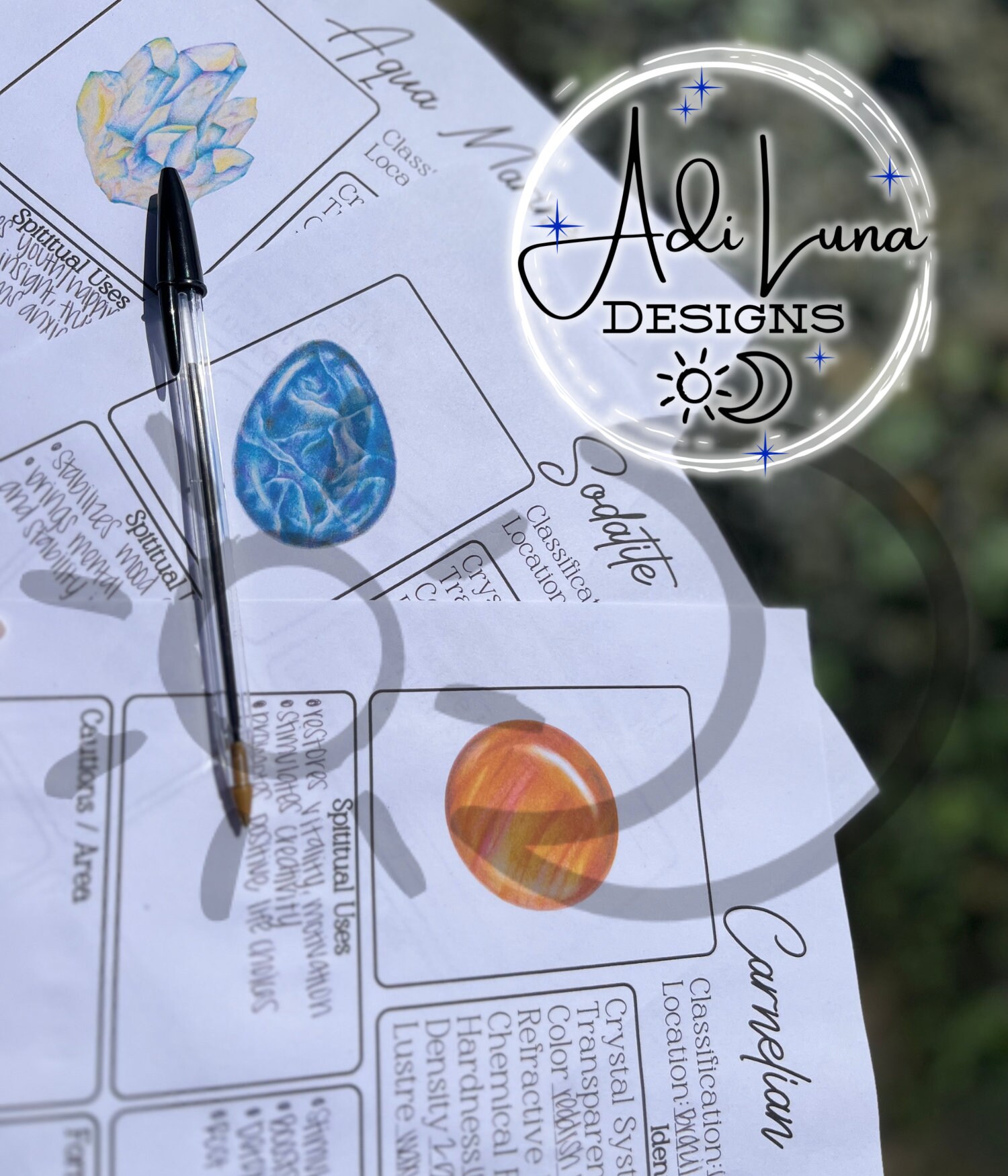 Printable Gem & Crystal Journal / 47 Page Download / PDF Crystal ...