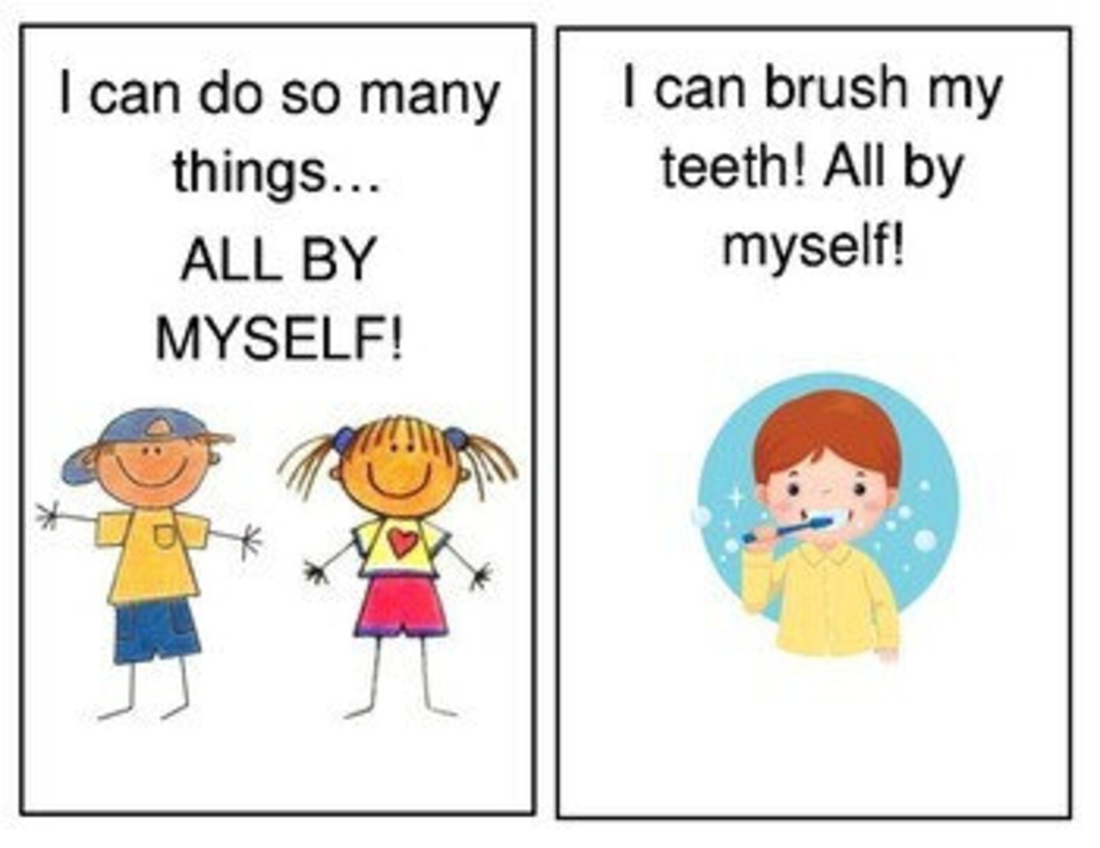 Social Story: All by Myself. Pdf Download Colorful Pictures - Etsy