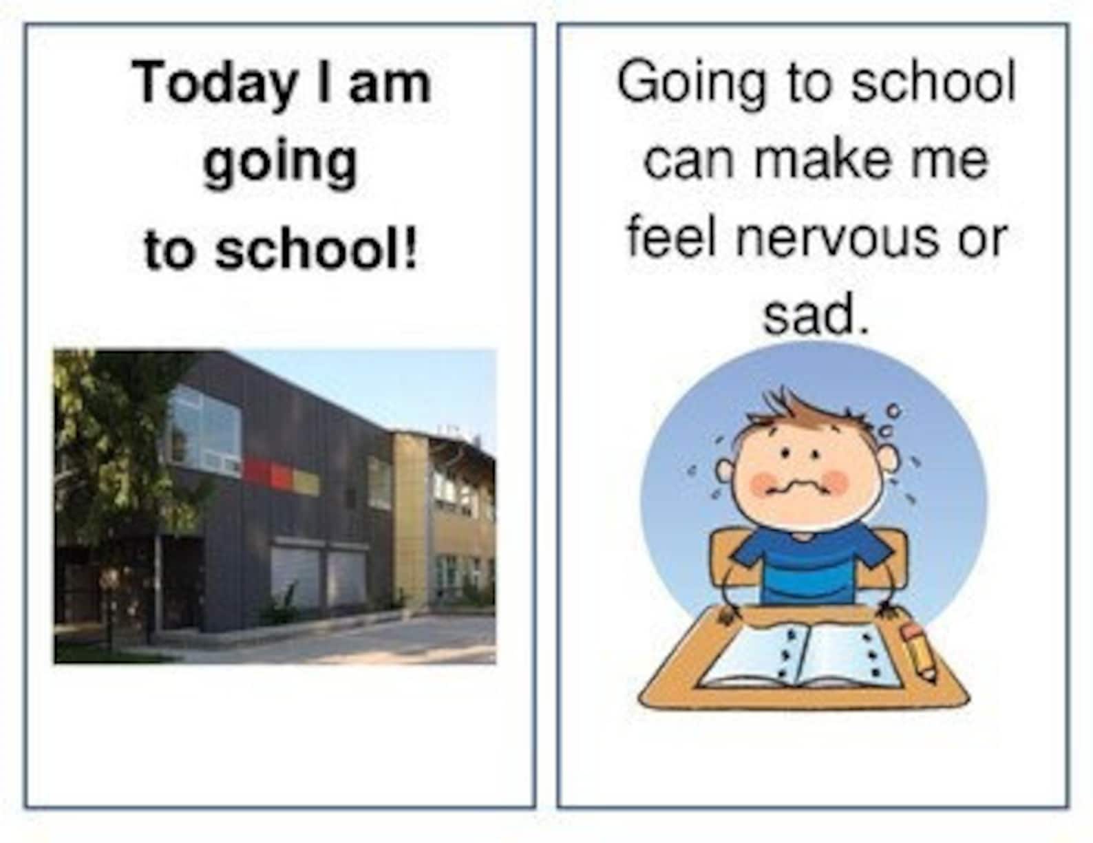 Social Story: Going to School. Pdf Download Colorful Pictures - Etsy