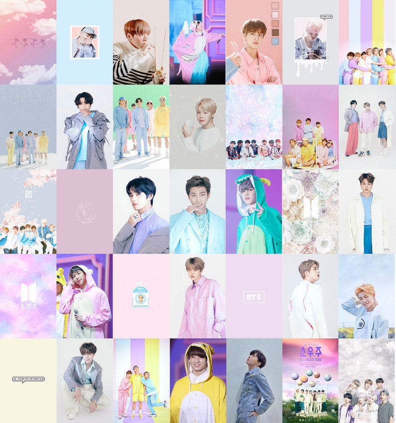 BTS Wall Collage digital Downloads 50 Pcs BTS K-pop Wall - Etsy