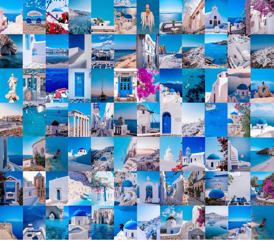 Greece Wall Collage Kit DIGITAL DOWNLOADS 83 Pcs Collage - Etsy UK