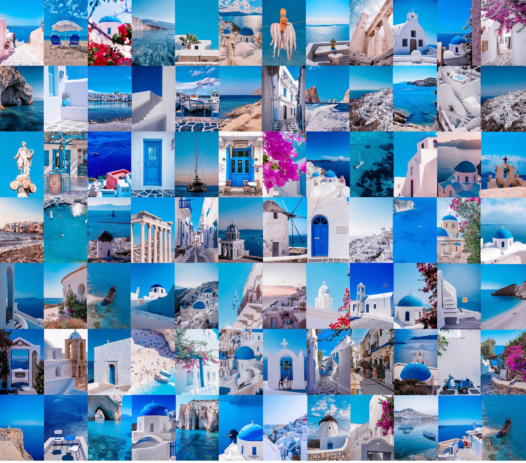 Greece Wall Collage Kit DIGITAL DOWNLOADS 83 Pcs Collage - Etsy
