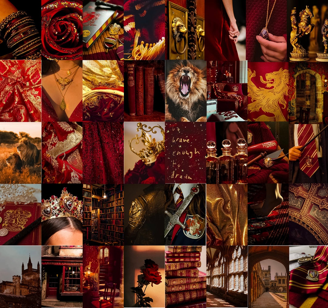 Gryffindor Aesthetic Wall Collage Kit DIGITAL DOWNLOAD 50 - Etsy Ireland
