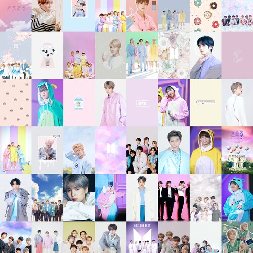 80 PCS BTS White Wall Collage Kit BTS K-pop Aesthetic - Etsy Australia