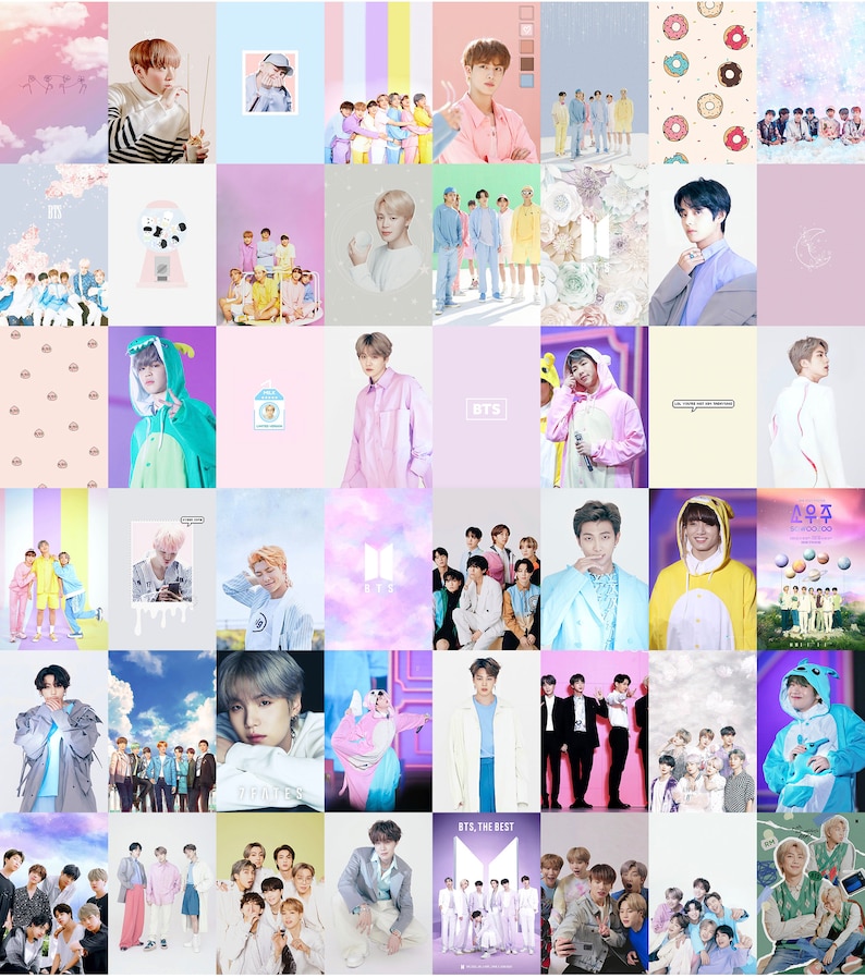 BTS Wall Collage digital Downloads 50 Pcs BTS K-pop Wall - Etsy