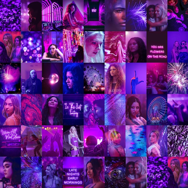Purple Aesthetic Wall Collage - Etsy