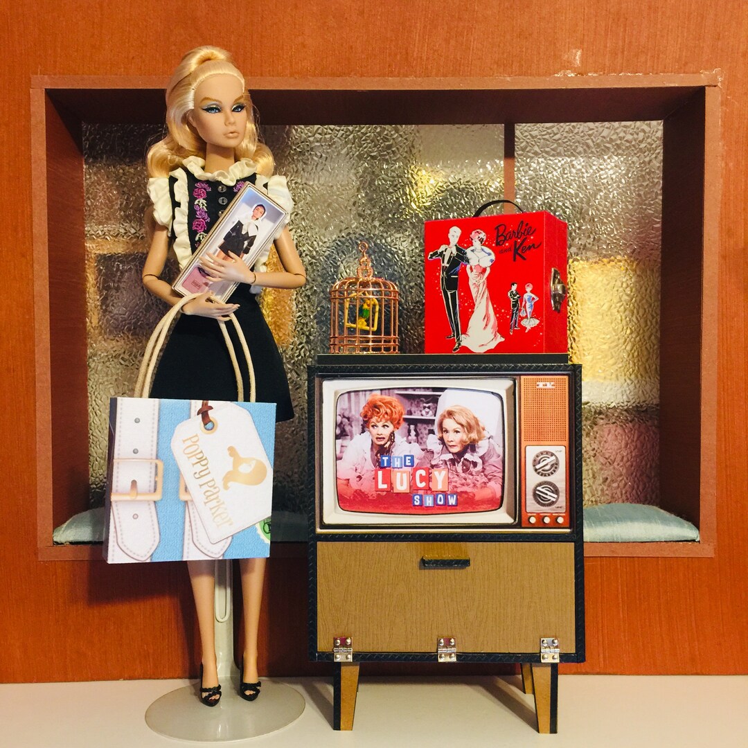 HANDMADE, Miniature Toy, Retro Television Cabinet - Made to Order ...